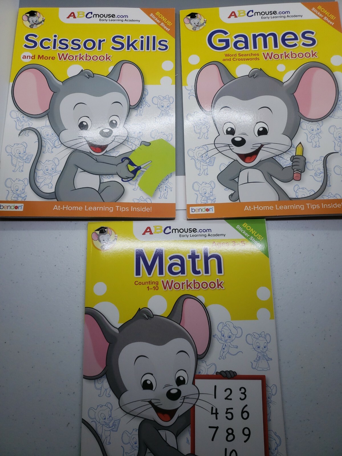 ABC Mouse Games with Word Searches Math Workbook & Scissor Skills | eBay