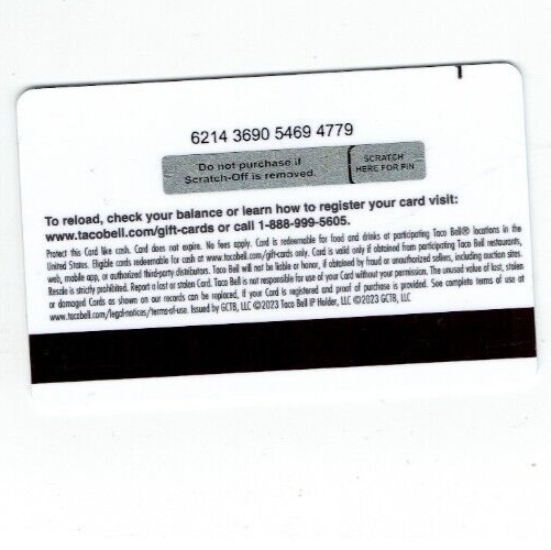 Taco Bell Gift Card - 2023 - Taco with Candle - Birthday - Collectible ...