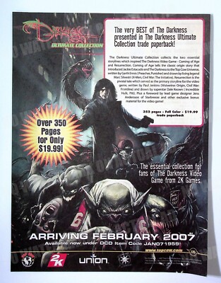 The Darkness Image Top Cow Comics 2007 Trade Print Magazine Ad Poster ADVERT | eBay