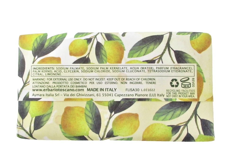 Italian Luxury Bath Bar Soap Lemon Purifying Scented large 10.5oz | eBay
