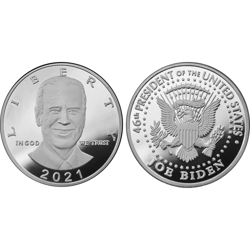 President Joe Biden Sterling Silver plated 2021 LIBERTY Challenge Coin ...
