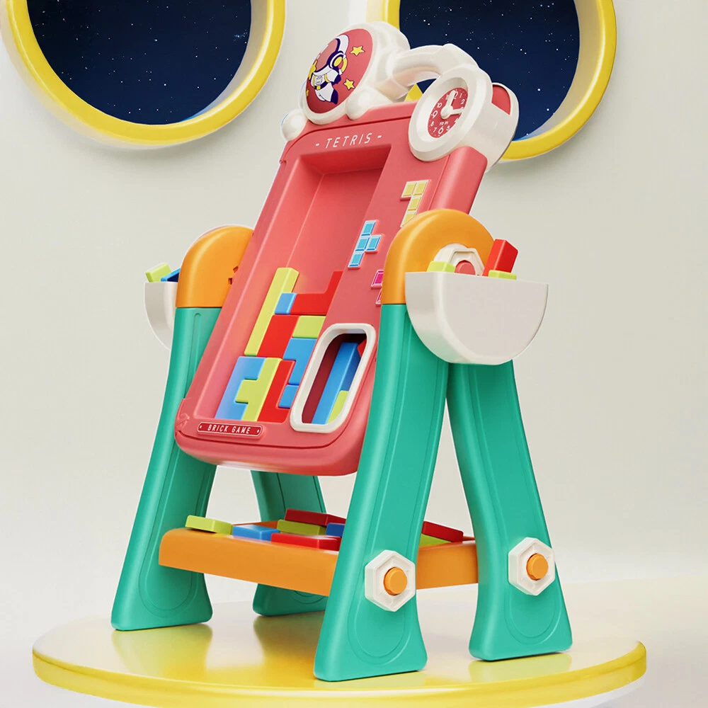 New Kids Children Colour Blackboard 2 in 1 Easel Stand Learning Board