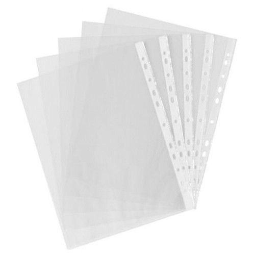 30x A4 Clear Plastic Punched Pockets Filing Folders Wallets Sleeves ...