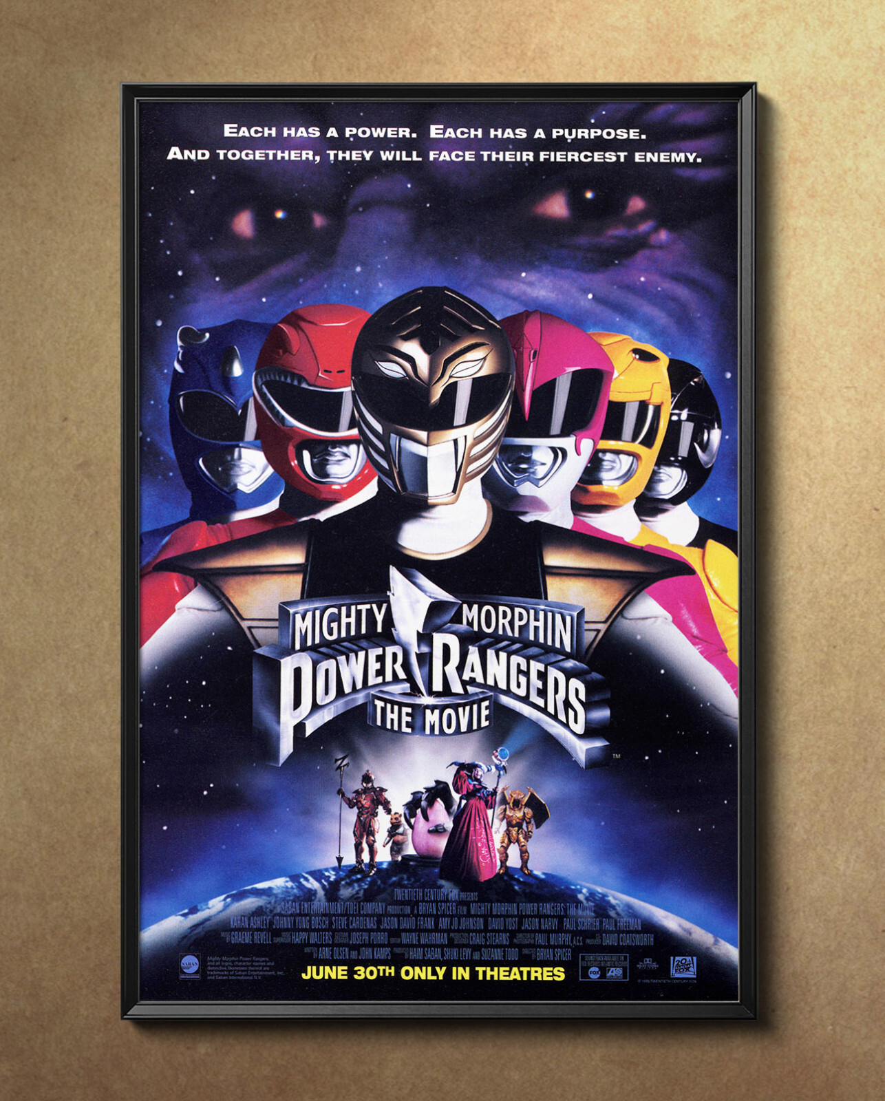 Mighty Morphin Power Rangers The Movie Poster
