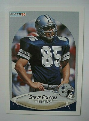 Steve Folsom - Cowboys - Tight End - Fleer - Football Card - 1990 ...