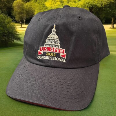 2011 US Open Hat Cap Congressional Bethesda Navy USGA Member Strap Back ...