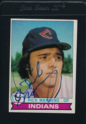 1979 Topps #425 Rick Manning Indians Signed Auto *9006 | eBay