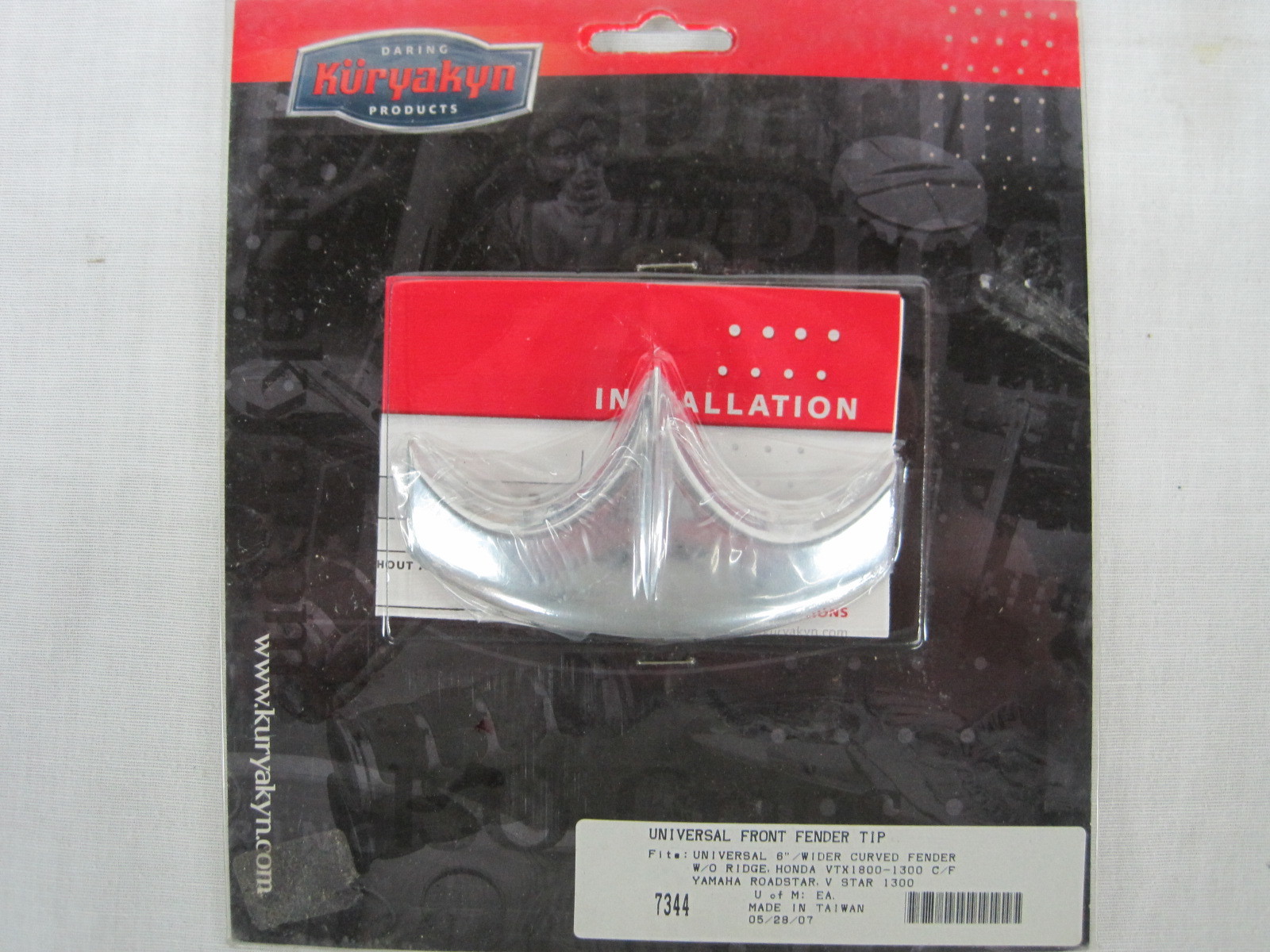 CHROMED FRONT FENDER TIP (7344) by KURYAKYN. fits HONDA VTX1800 - 1300 ...