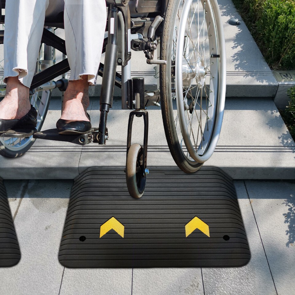 Rubber Kerb Door Ramps Threshold Step Ramp Car Wheelchair Scooter ...