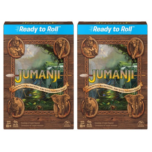 2x Spin Master Ready to Roll Jumanji Travel Game Board/Cards Set 2-4 ...