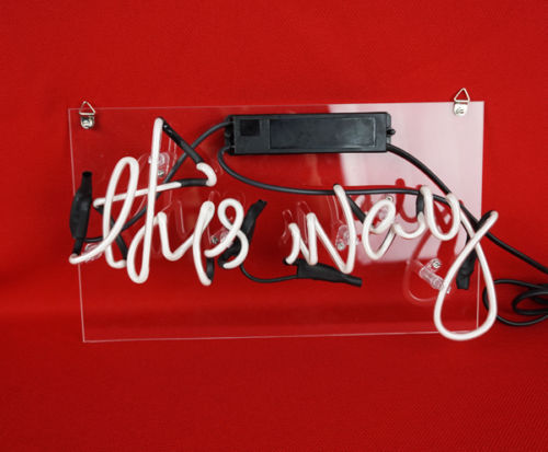 New This Way Neon Sign Wall Decor Artwork Light Lamp Display Poster | eBay