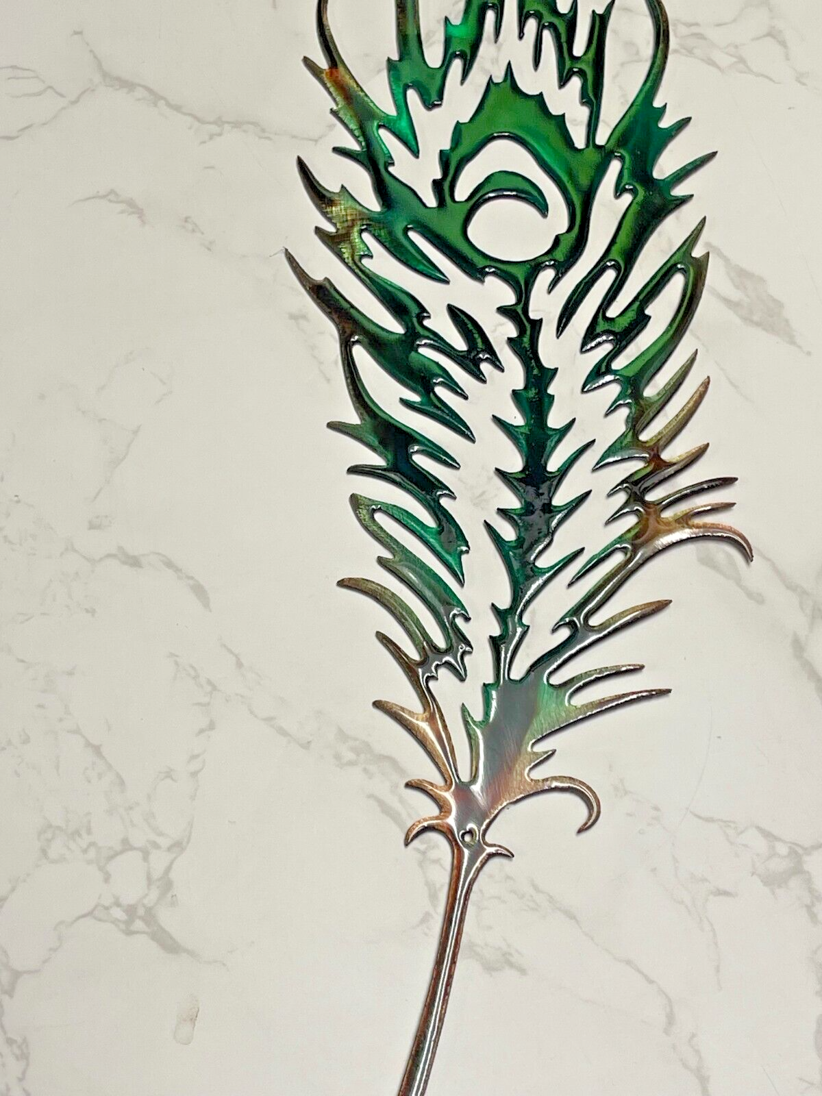 Peacock Feather Metal Wall Art