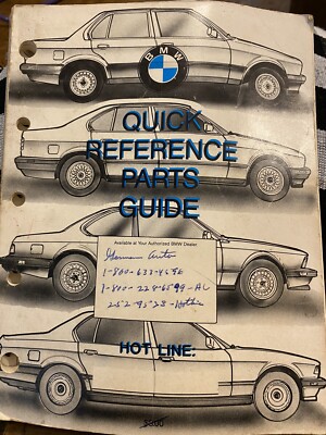 1989 Original BMW Quick Reference Parts Guide | eBay