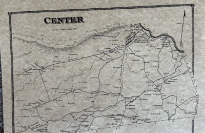 Penns Creek Snyder County, Pa 1868 Map with Homeowners Names Shown | eBay