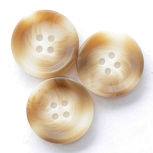 BROWN BEIGE HORN EFFECT 4 HOLE BUTTONS 10mm 11.5mm 15mm 18mm 23mm and ...