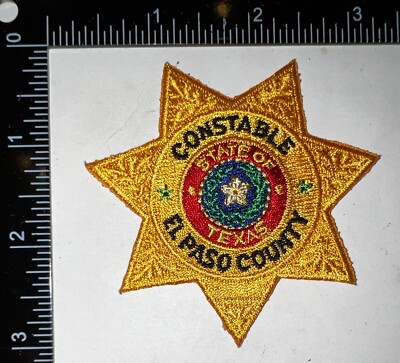 Constable El Paso County TX Texas Police Department Patch | eBay