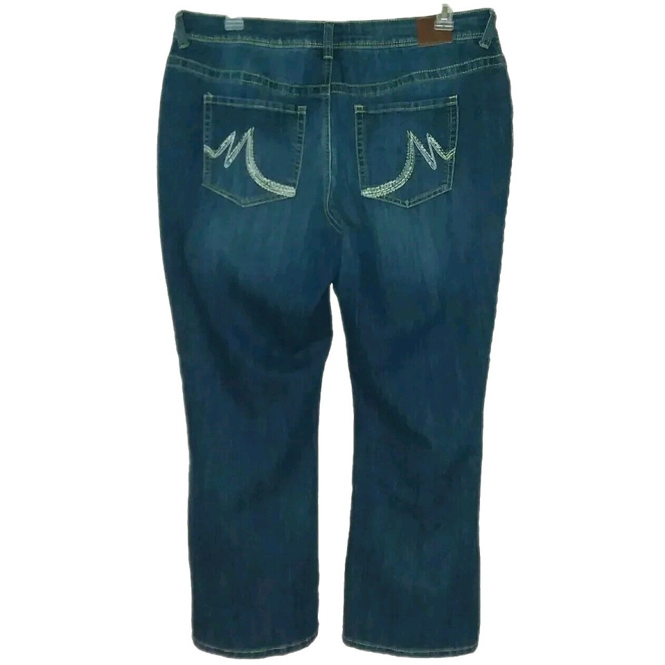 Maurices Womens Bootcut Blue Denim Jeans Size 16 Short Dark Wash ...