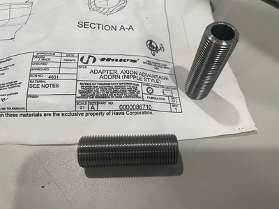 HAWS CORPORATION 0000086710 AXION ADVANTAGE ACORN ADAPTER | eBay