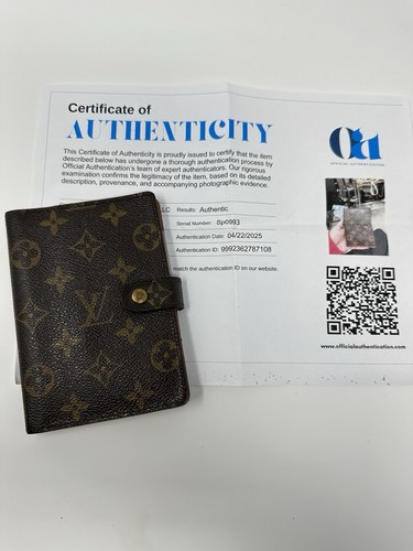 Louis Vuitton Authentic Notebook Cover Monogram Canvas Agenda Made in ...