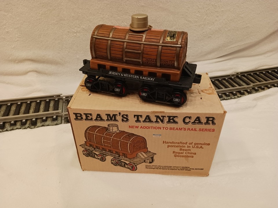 Jim Beam "Grant" Train 10 Car Decanter Train Set w/Track & Original ...