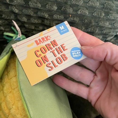 Bark Box Corn on the Slob Dog Toy Corn Cob with Husk MEDIUM Size 20-50 ...