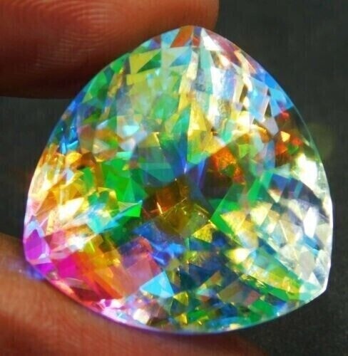 75 Ct Rainbow Color Mystic Topaz Natural Trillion Cut Loose Gemstone | eBay