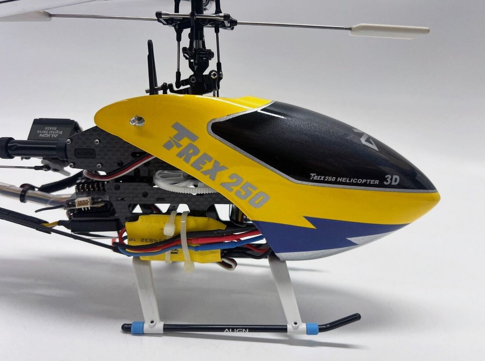 Align T Rex 250 RC Helicopter -BNF with Case & Extra Canopy + 2 ...