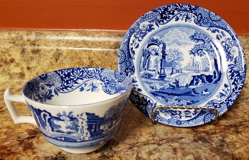 Spode England c1816 Blue ITALIAN TEA CUP & SAUCER SET | eBay