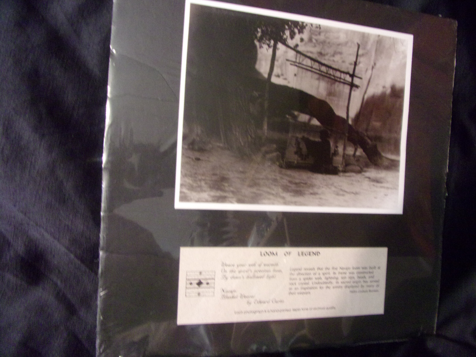 NAVAJO Blanket Weaver BY EDWARD CURTIS HAND-PRINTED PHOTOGRAPH -LOOM OF ...