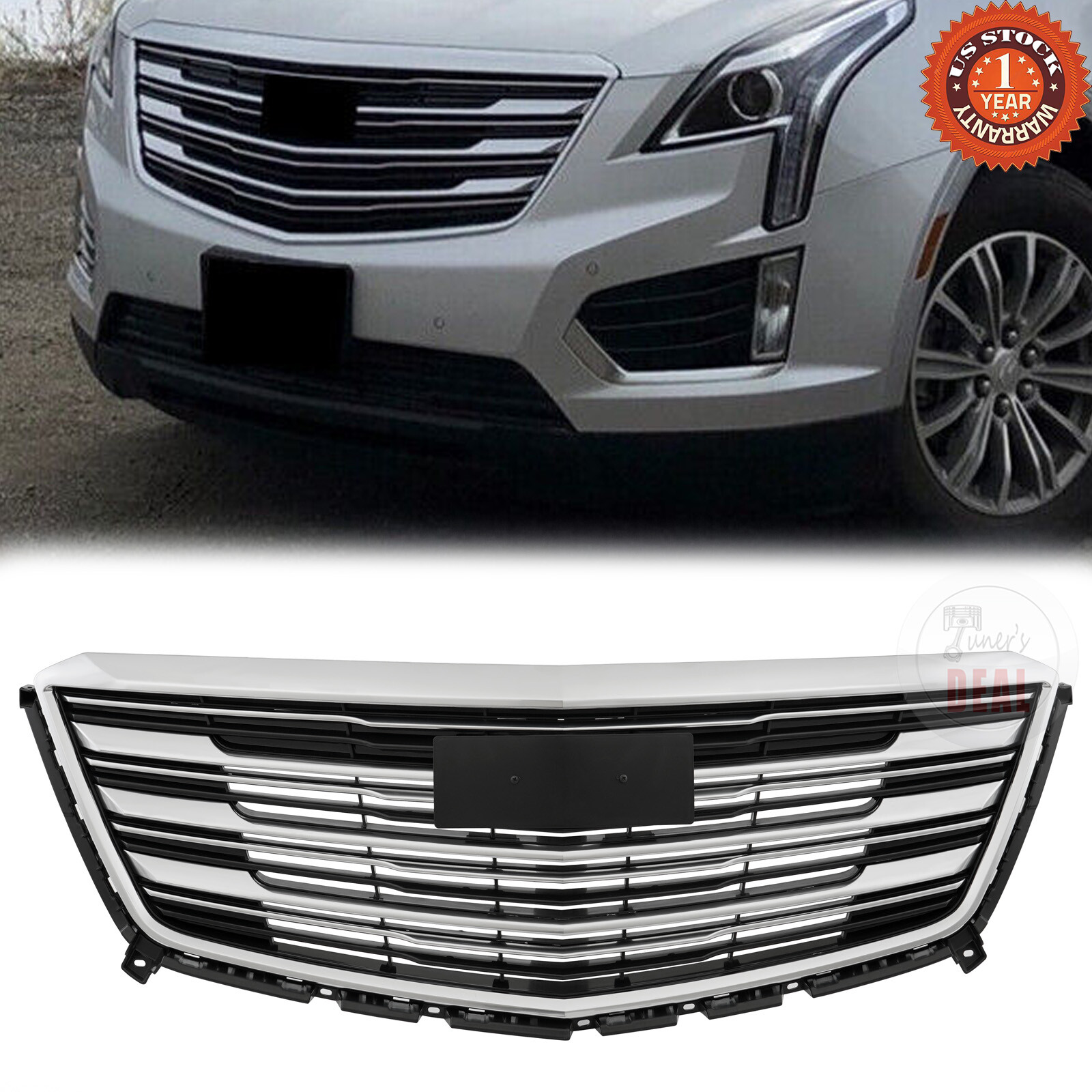 Front Chrome Bumper Upper Grill Grille Fit For 2016 2017 2020 Cadillac ...