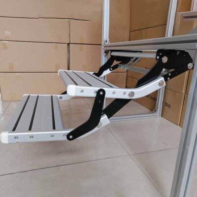 Double Caravan Step Pull Out Folding Aluminium Steps Off Road RV Camper ...