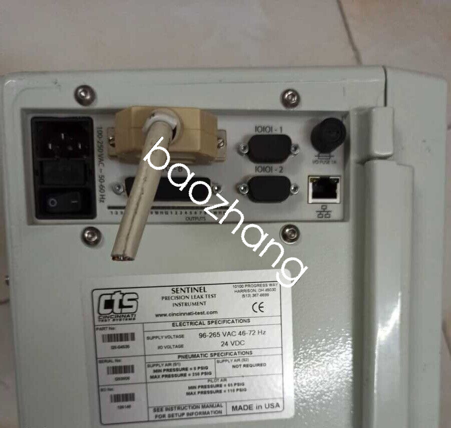 CTS CINCINNATI TEST SYSTEMS SENTINEL I28 PRECISION LEAK TEST INSTRUMENT ...