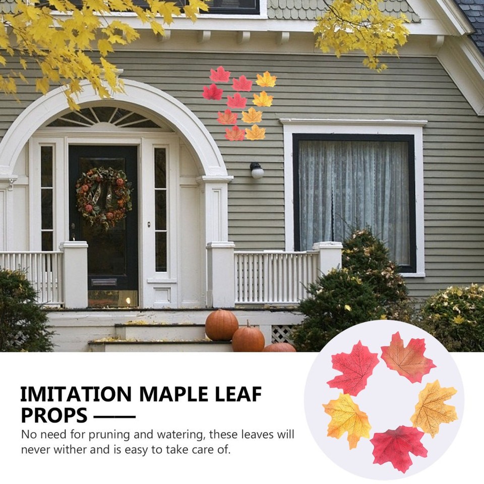 500 Pcs Simulated Maple Leaves Wedding Layout Props for Halloween ...