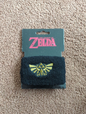 Legend Of Zelda Sweat Band Wrist Band NEW Nintendo Bioworld OS Black ...