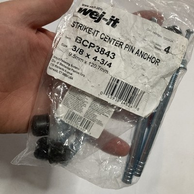 Wej-It Strike-It™ Center Pin Anchors {3/8” x 4 3/4” } - 4 pack BCP3843 ...