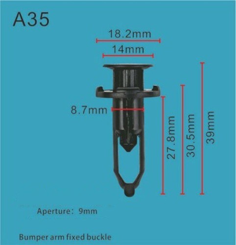 20Pcs Fit Toyota rear bumper retainer push clips 52161-02040 by ...