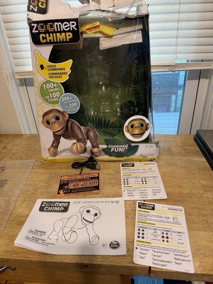 Spin Master Zoomer Chimp Interactive Toy tested and working | eBay
