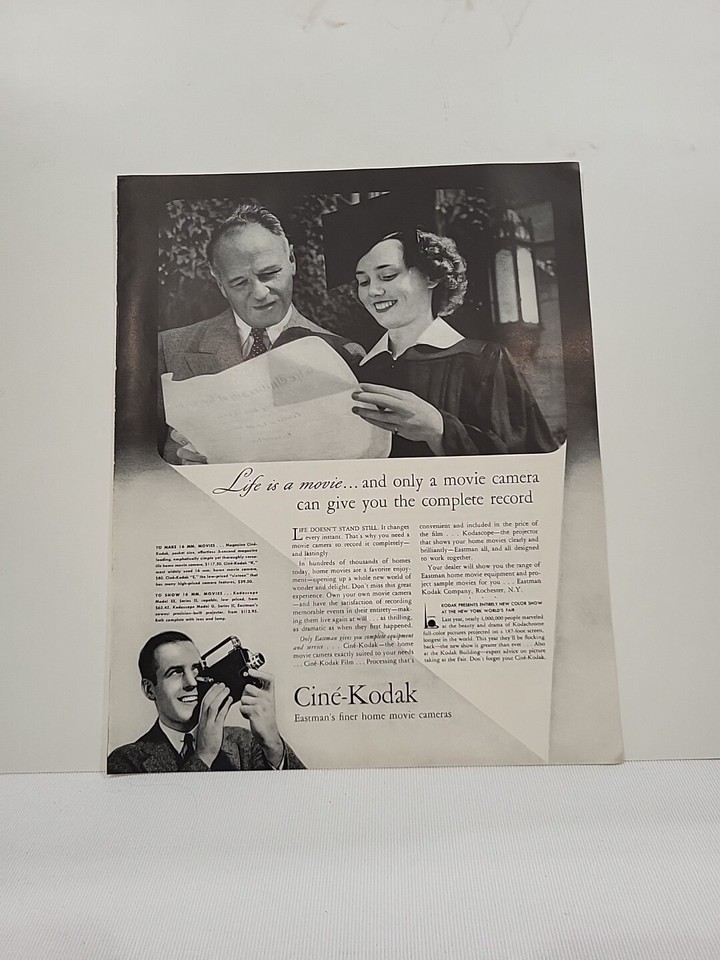 1940 Cine-Kodak Home Movie Camera Fortune WW2 Print Ad Eastman ...