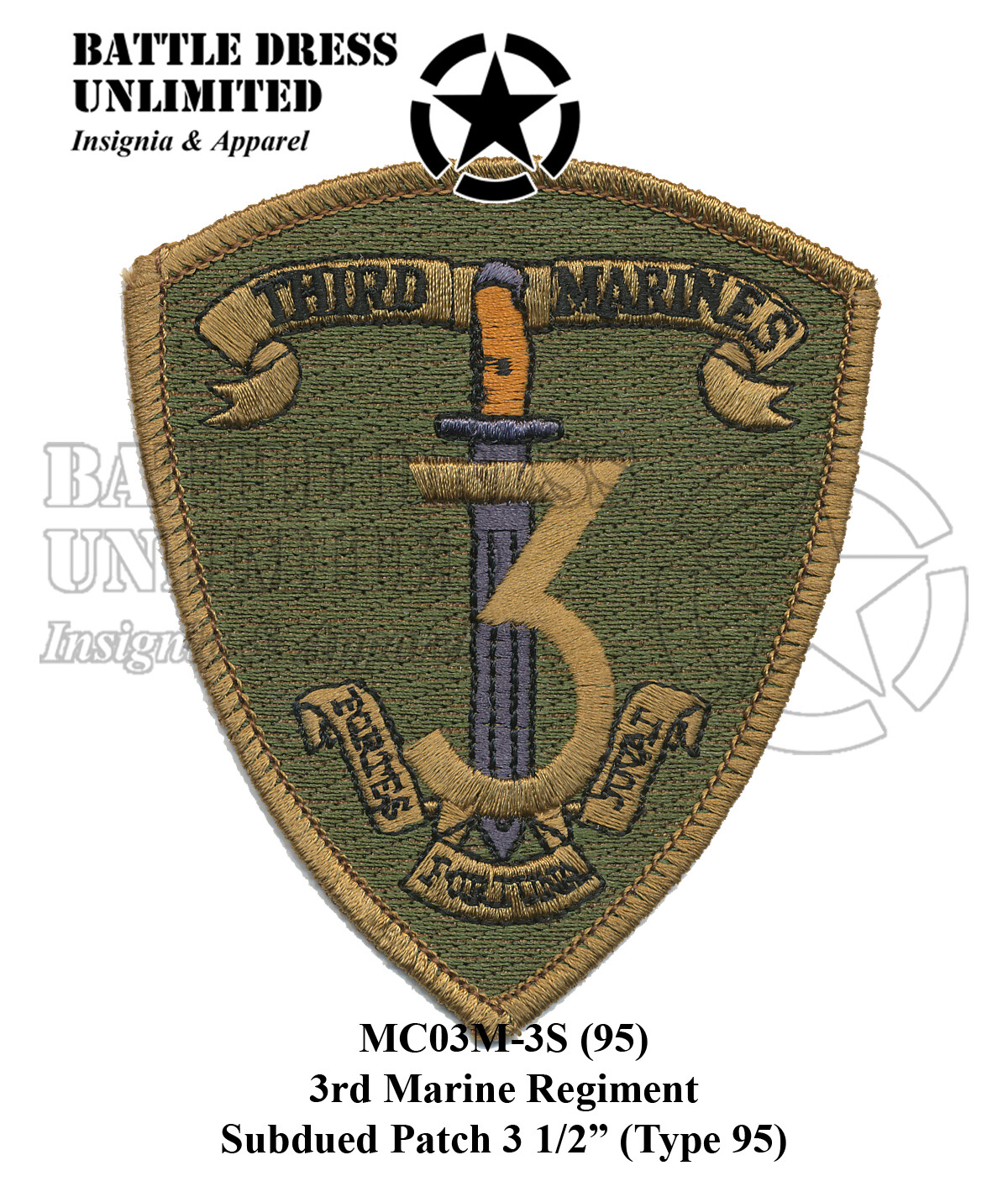 3rd Marine Regiment Patch (Littoral MCCU Subdued Marines USMC) | eBay
