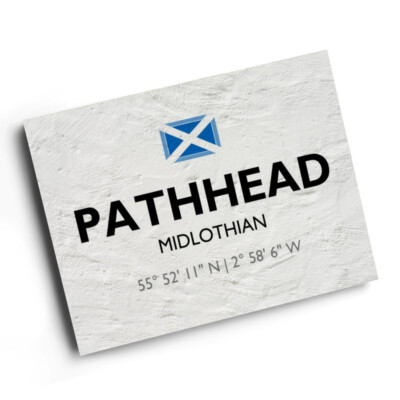 A3 PRINT - Pathhead, Midlothian, Scotland - Lat/Long NT3964 | eBay