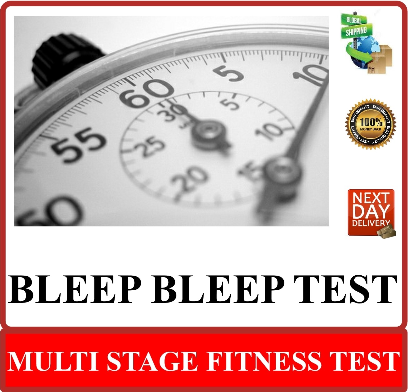 Bleep Test Multi Stage Shuttle Fitness Run Audio 15m +20m Police Armed ...