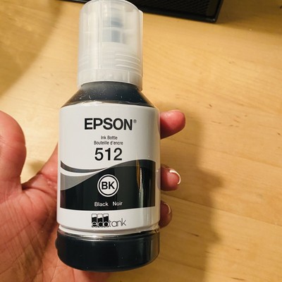 Epson 512 EcoTank Ink Bottle Black 140 mL 08/2022 | eBay