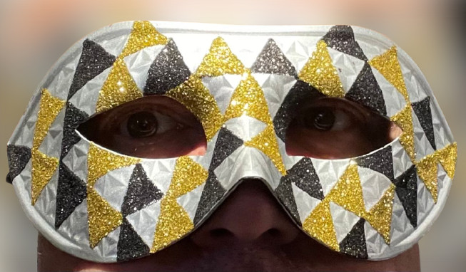 Harlequin Half Mask
