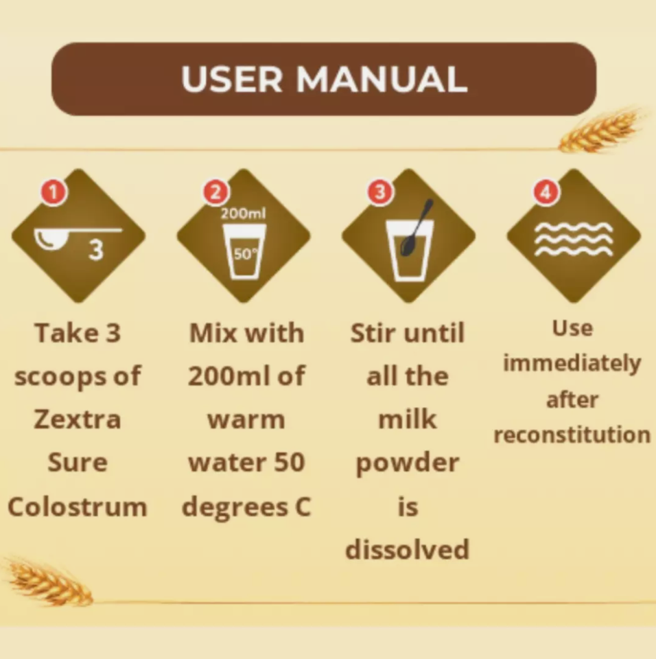 2 X Zextra Sure Milk 400g For Knee Back Pain Bone Strengthen 100% ...