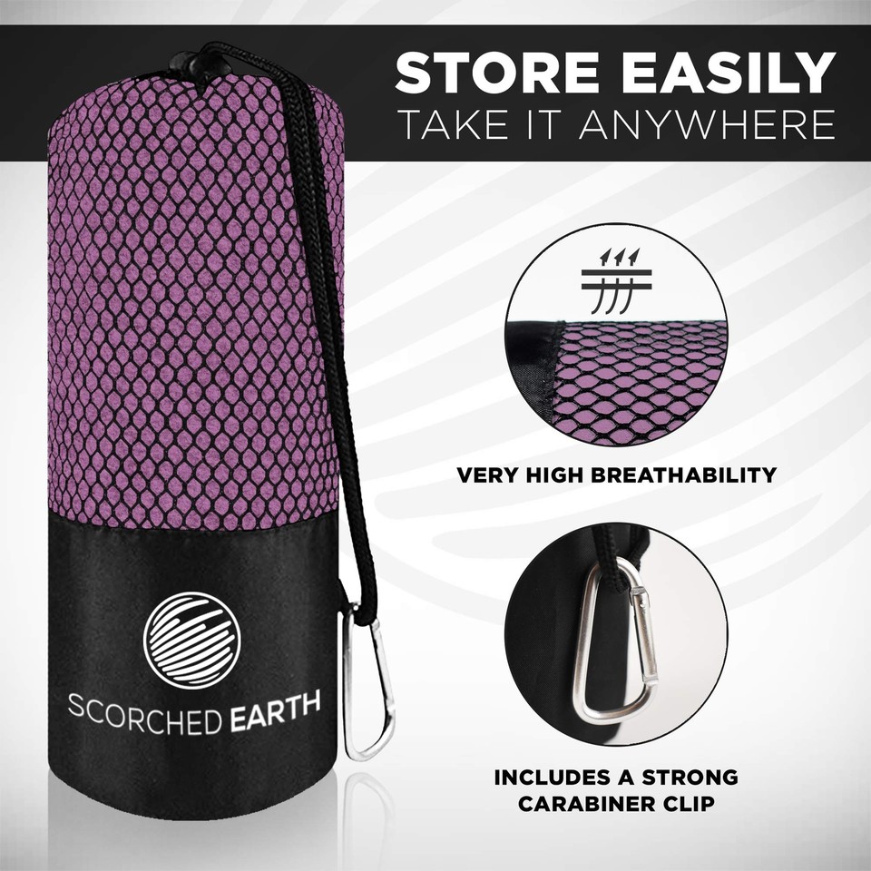 Microfiber Travel & Sports Towel Set - Quick Dry Super Absorbent ...