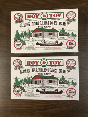 Lot Of 2 Roy Toy Log Building Sets No. 9 The Camp Brand New Factory ...
