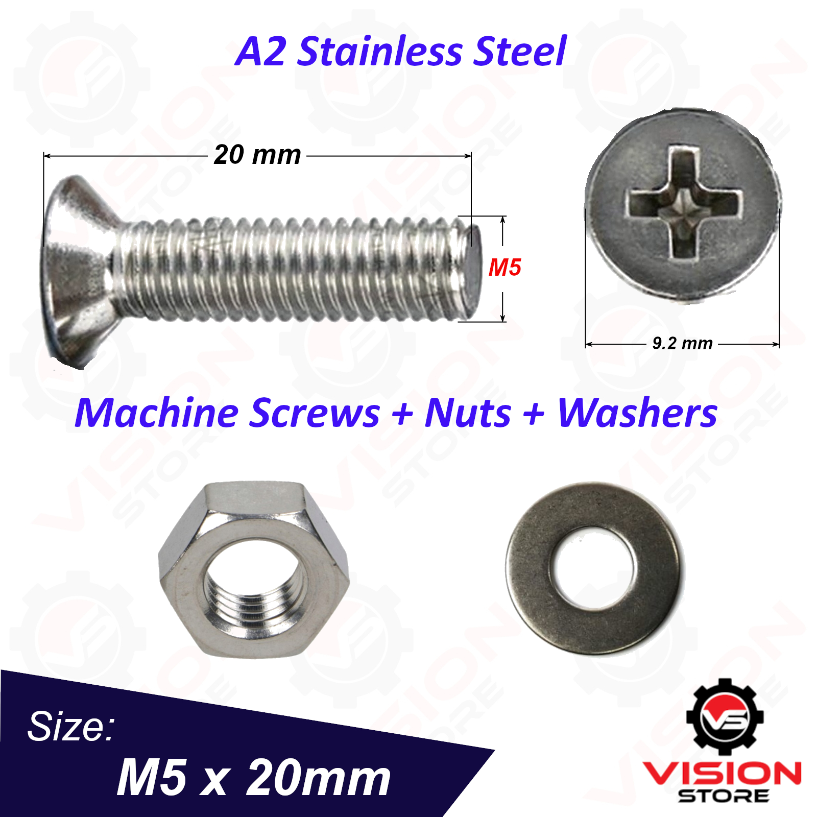 BOLTS AND NUTS AND WASHER STAINLESS STEEL M4 M5 M6 MACHINE SCREWS ...