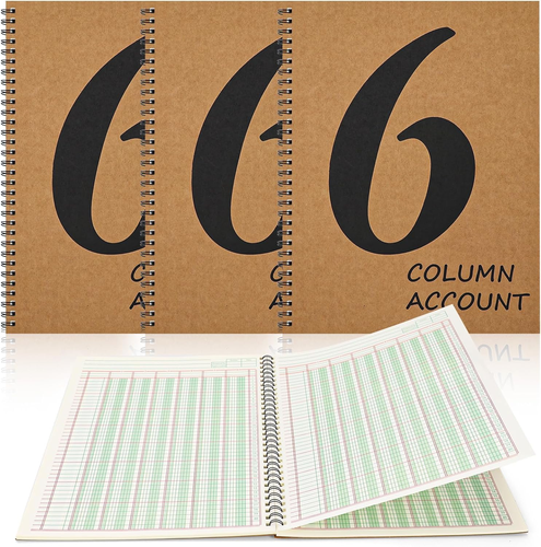 3 PCS 6 Column Ledger Book Columnar Pad Analysis Pad 6 Columns ...