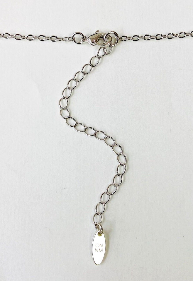 HSN Natalie Mills Silver-Tone Clear Stone & Cubic Zirconia 18" Necklace ...