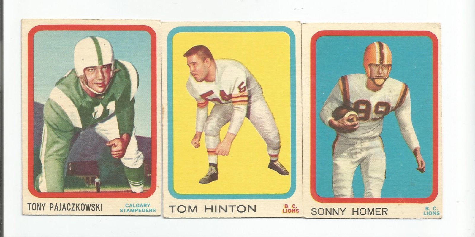 1963 LOT OF 3 TOPPS CFL CARDS #7,8,16. LOT #5 "NICE CARDS" | eBay